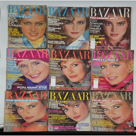 Other | Vintage 1979198s Harpers Bazaar Magazine Lot Of 9 As Shown ...